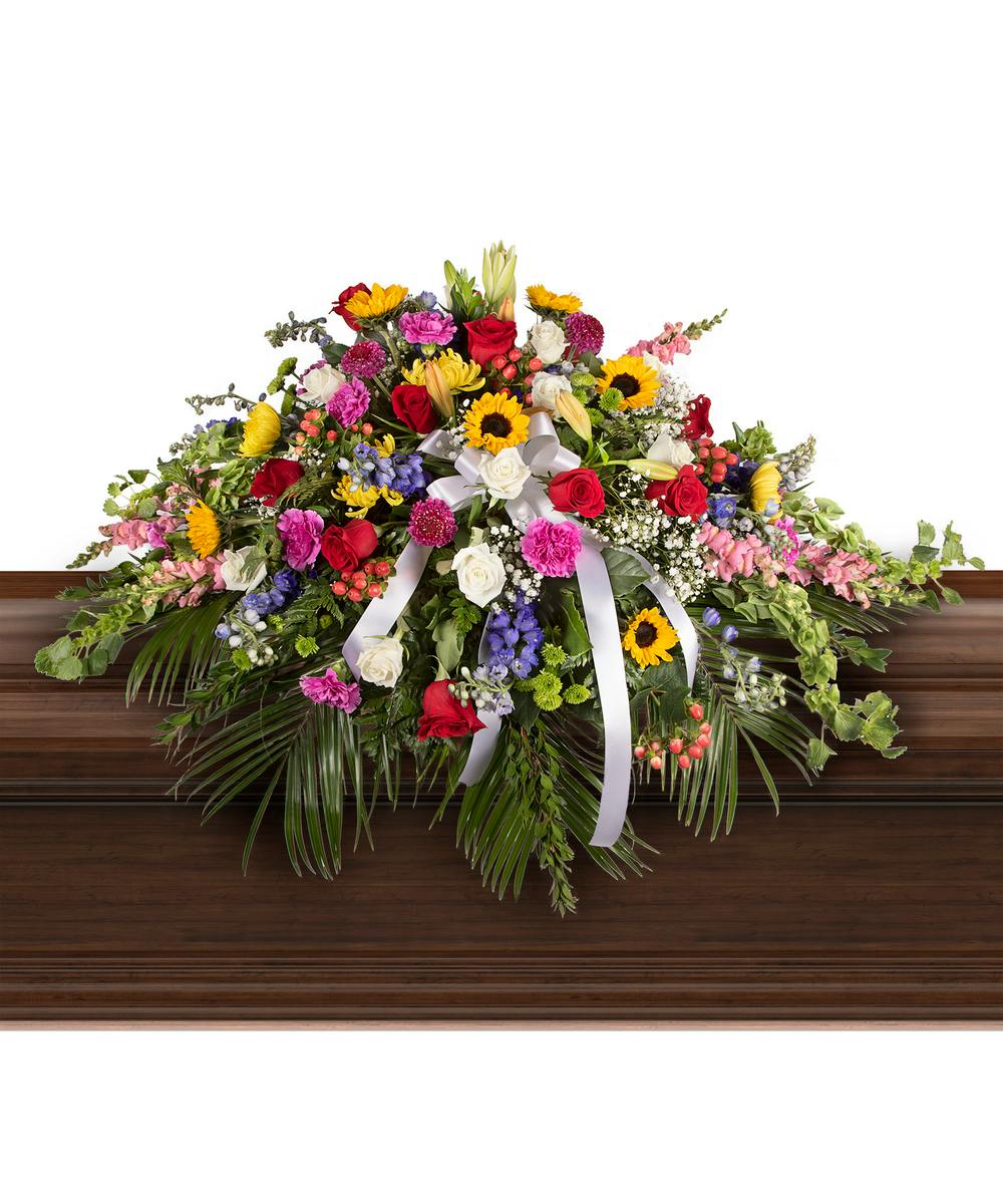 Sympathy funeral casket sprays